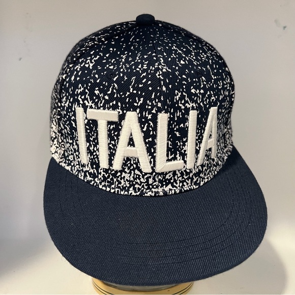 Accessories | Italia Baseball Hat Adjustable Navy Blue White Spots ...